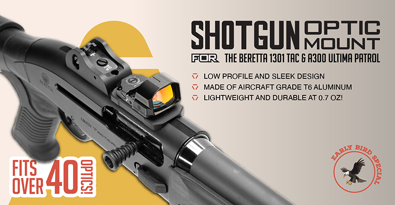 Shotgun Optic Mount for the Beretta 1301 TAC and A300 Ultima Patrol