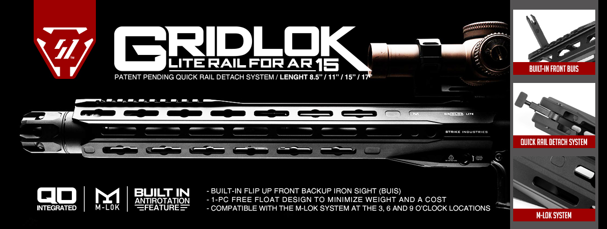 GRIDLOK® LITE Rail for AR-15